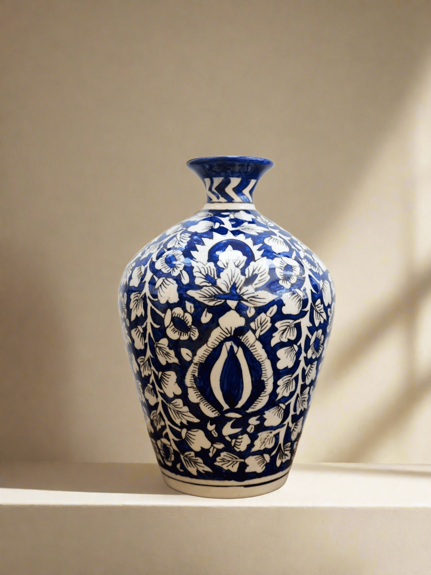 Ceramic Vase in Indigo Blue