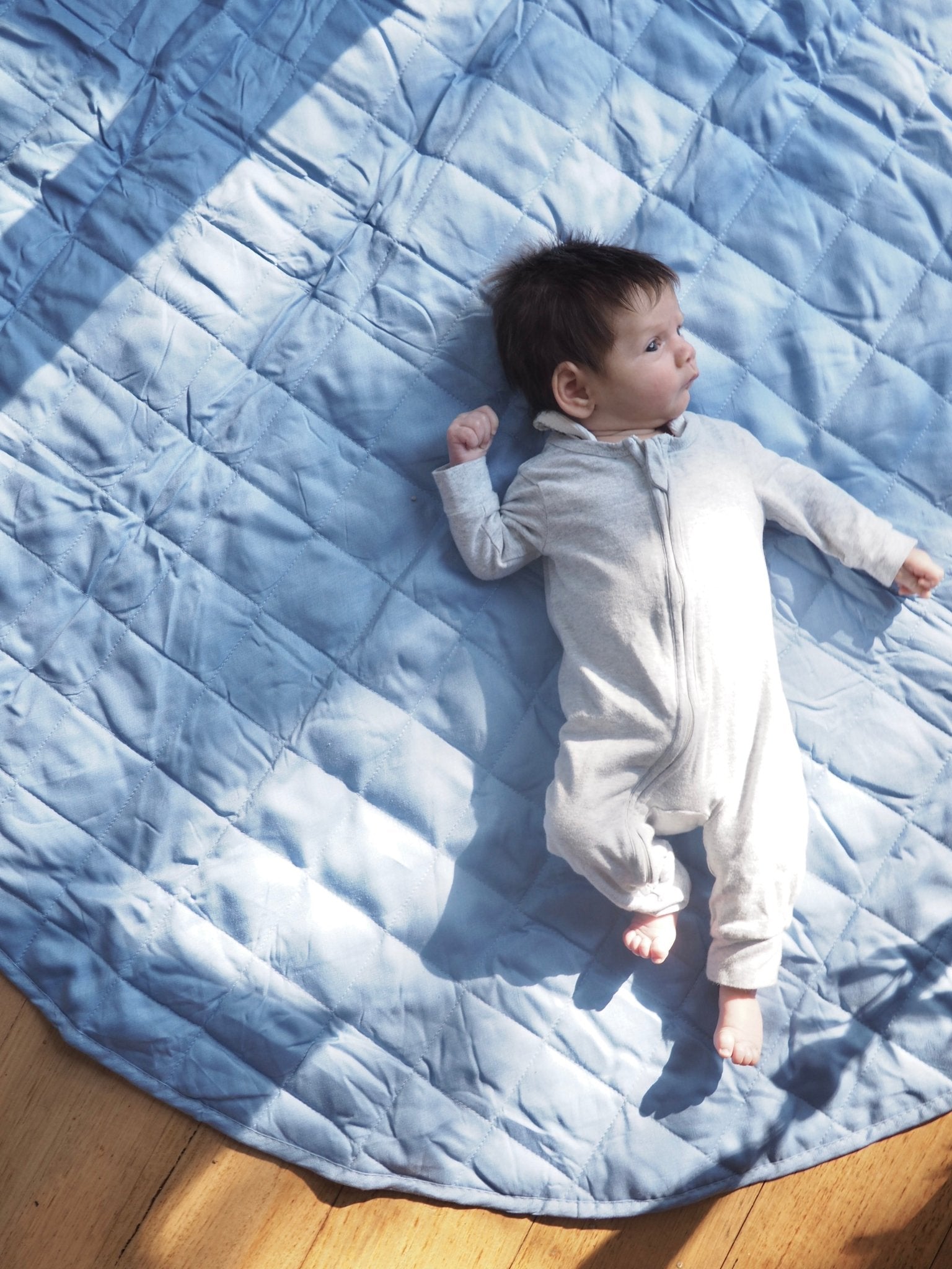 Pure Linen Play Mat in Blue | Baby Essentials | TSL Co